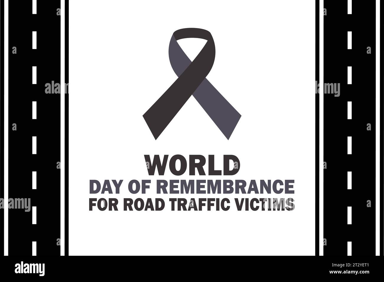 World Day of Remembrance for Road Traffic Victims. Vector illustration ...