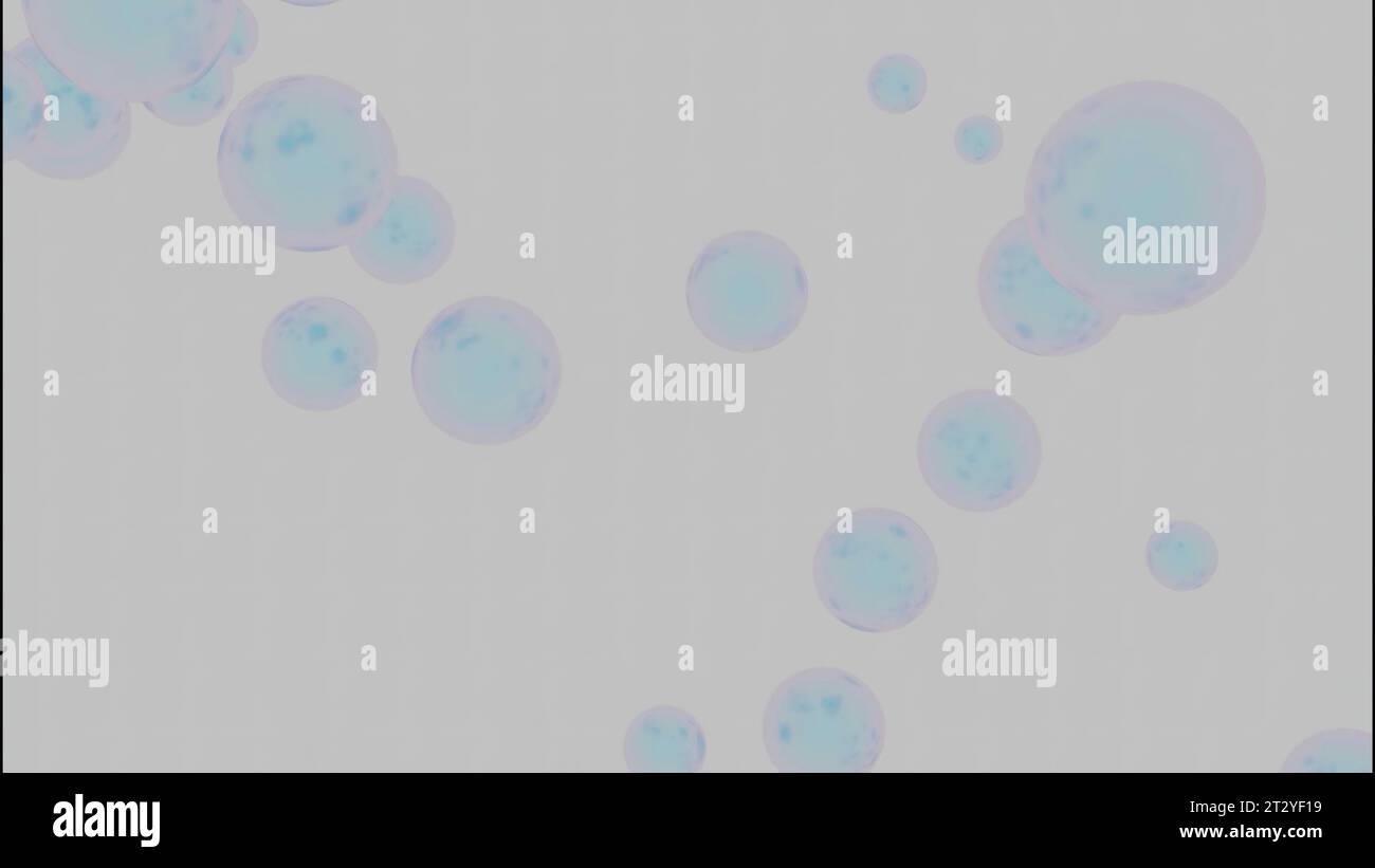 Abstract flowing soap bubbles on a light beige background. Design ...