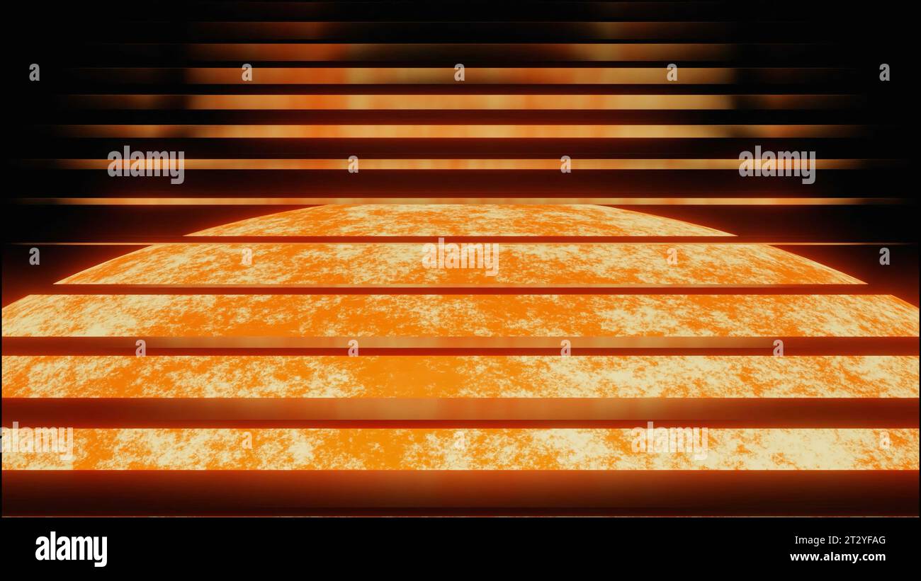 Abstract sun surface with the visualization of radiation. Design ...