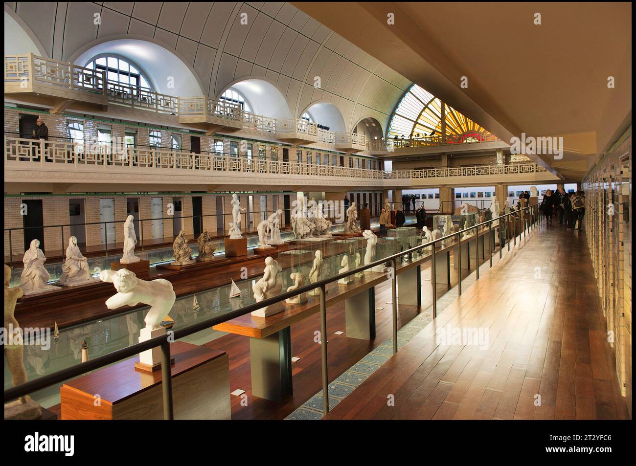 Interior of the former art-deco swimming pool Le Picine in Roubaux ...