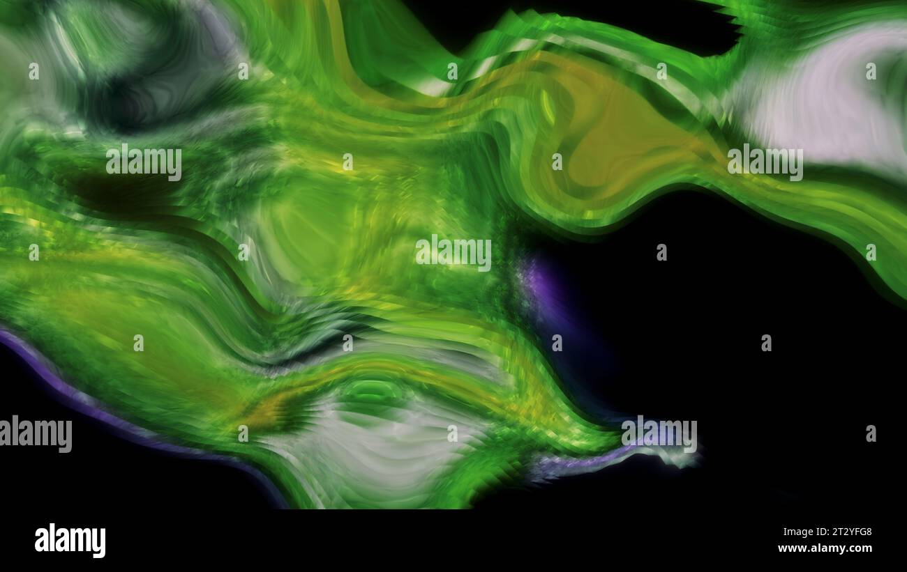 Colorful mixture of paints spreading slowly. Motion. Wavy bright liquid ...