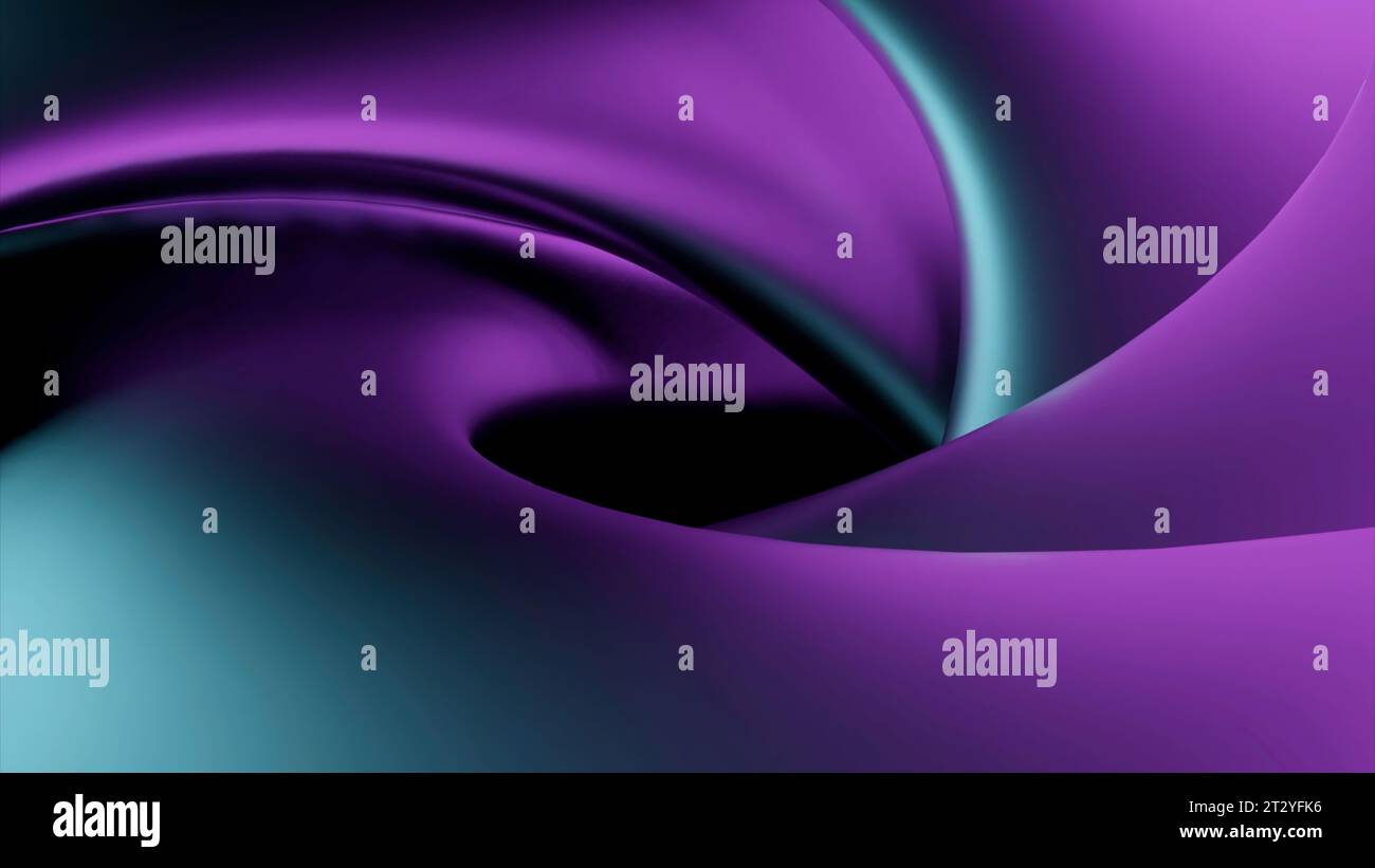 Minimal metal blue and purple fluorescent spiral in infinite rotation ...