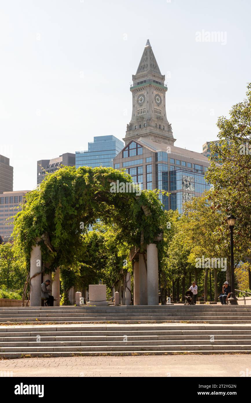 Christopher Columbus Waterfront Park, Boston, Massachusetts Stock Photo ...