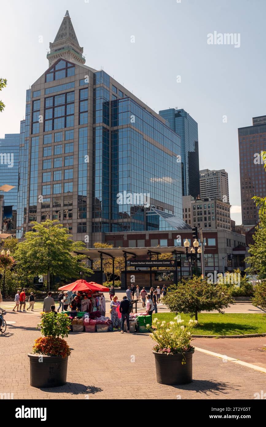 Christopher Columbus Waterfront Park, Boston, Massachusetts Stock Photo ...
