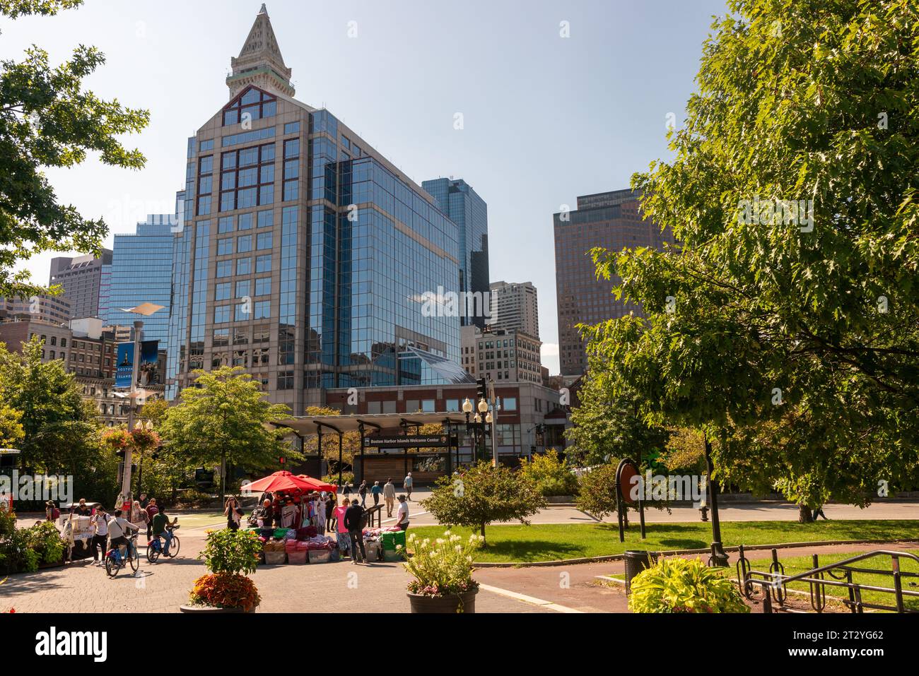 Christopher Columbus Waterfront Park, Boston, Massachusetts Stock Photo ...