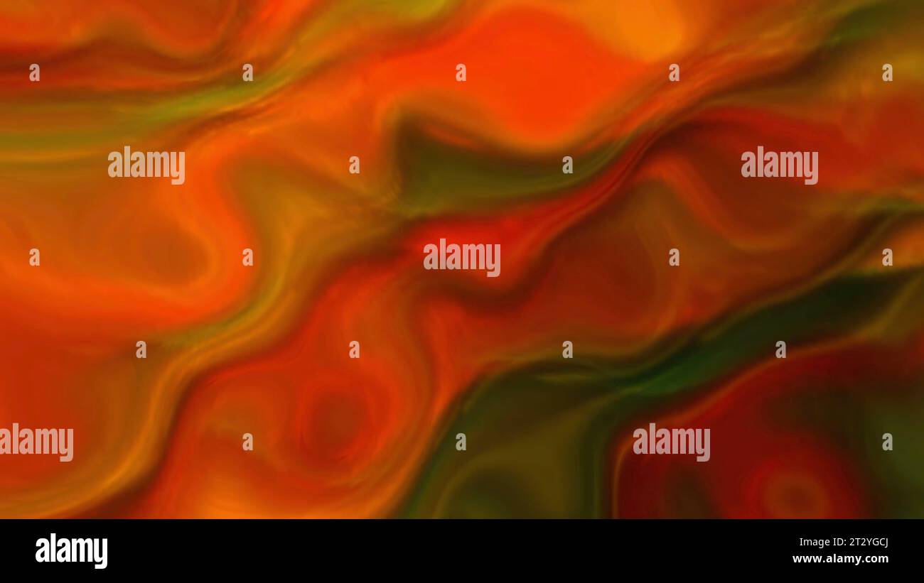 Colorful mixture of paints spreading slowly. Motion. Wavy bright liquid ...