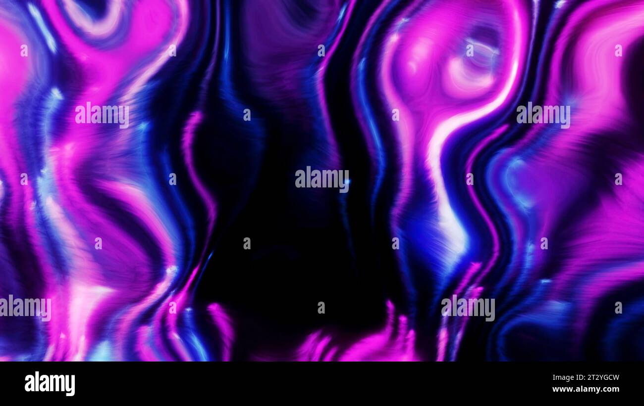 Beautiful purple and pink liquid flowing waves. Motion. Fantasy waving lines with gradient ...