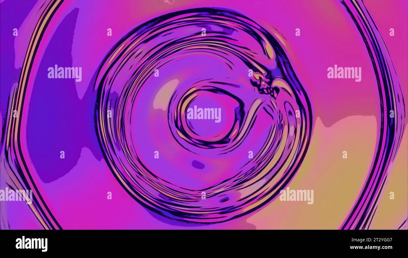 Top view of drops falling into water and diverging circles of water in ...