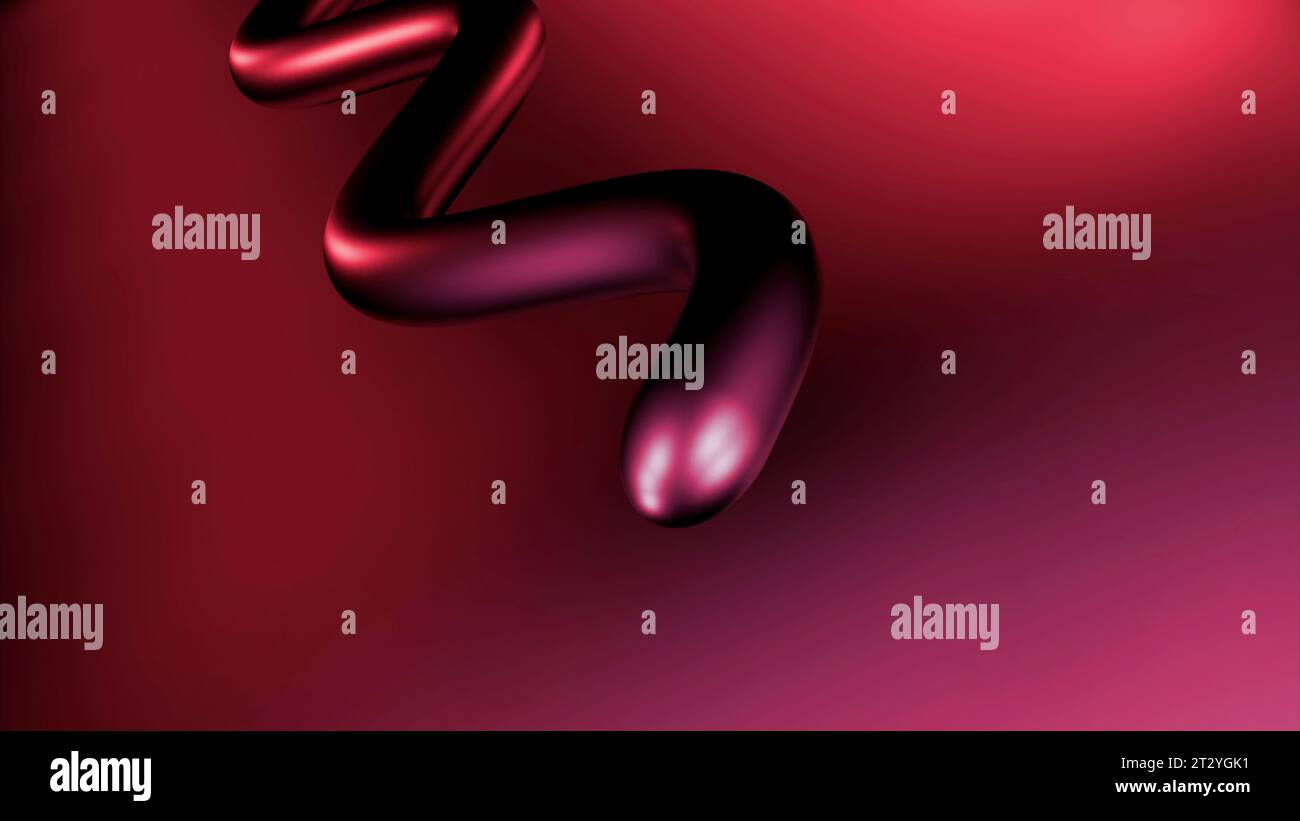 The lilac curved pipe is painted silver, technology. Design. Metal 3d ...