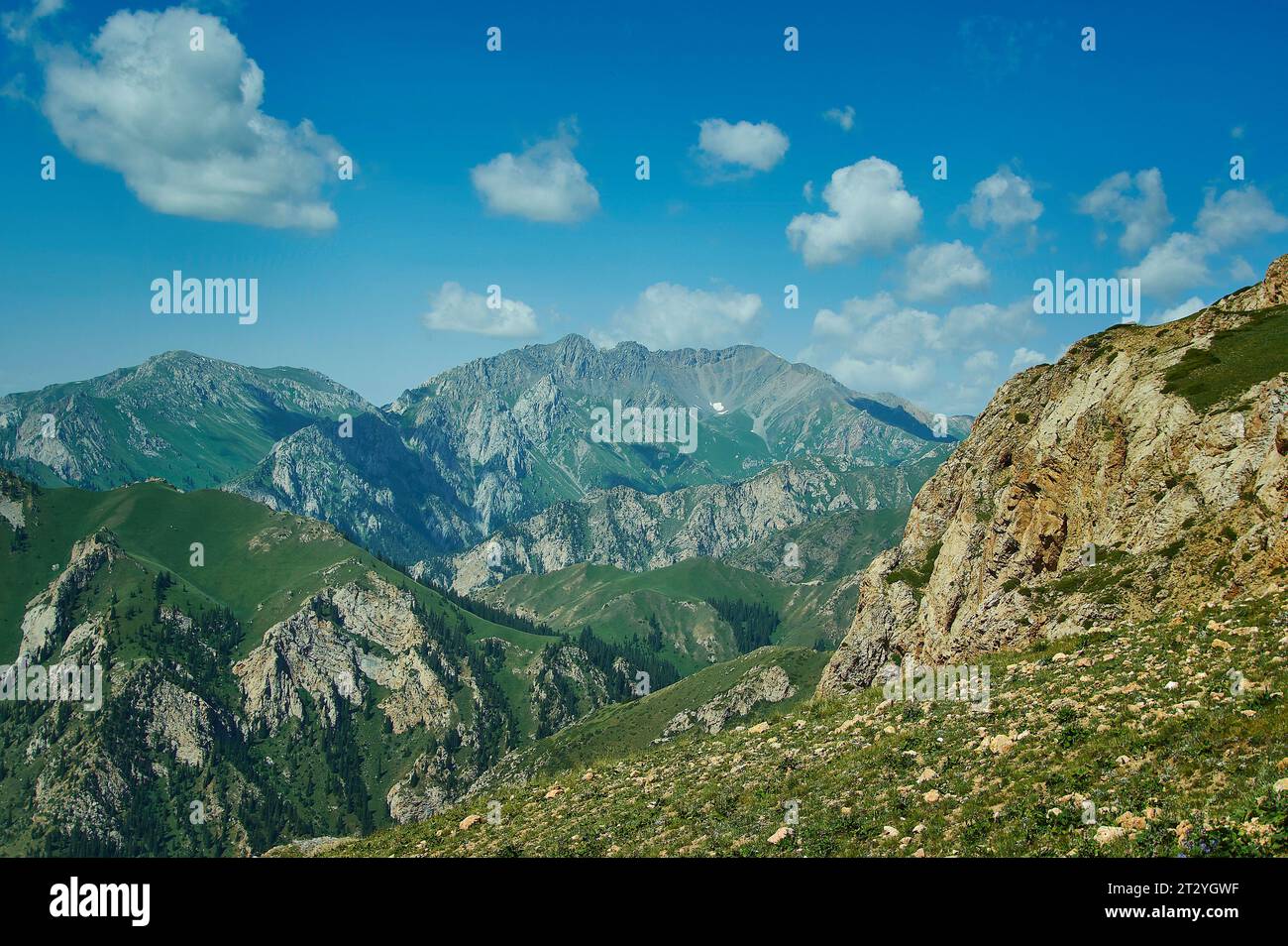 Moldo-Ashuu pass district of Son-Kul Region in western Kyrgyzstan Stock ...