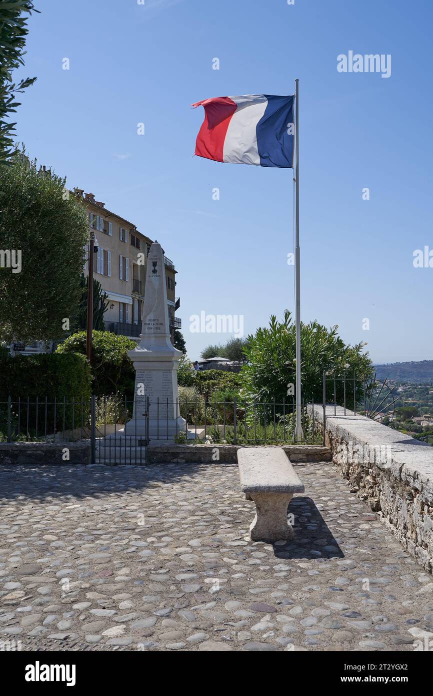 Saint-Paul de Vence, France - August 11, 2023 - memorial to the fallen ...