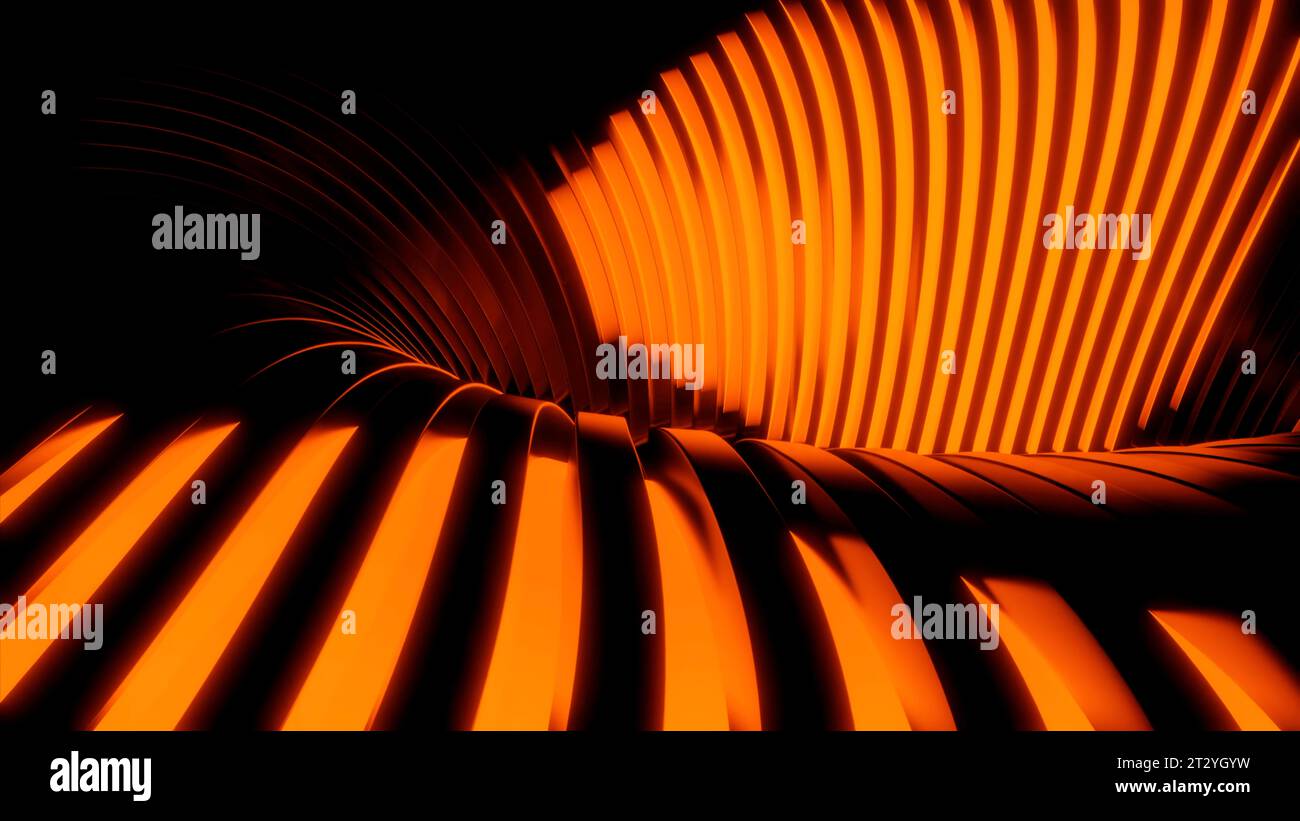 Abstract spinning colorful blades on a black background. Design ...