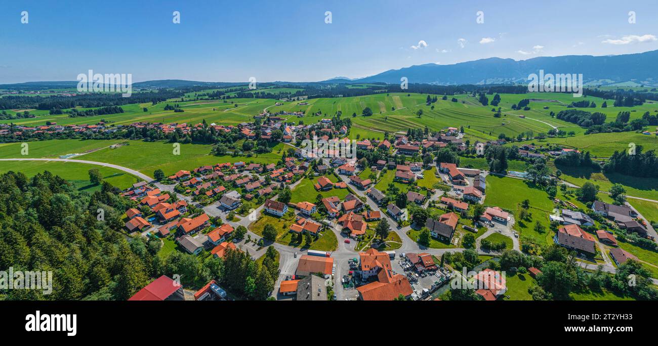 The bavarian alpine border around the little village of Prem on Lech in ...