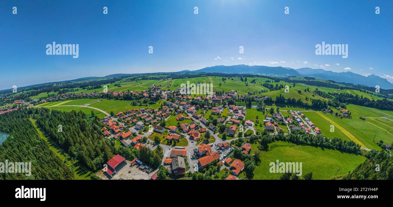 The bavarian alpine border around the little village of Prem on Lech in ...