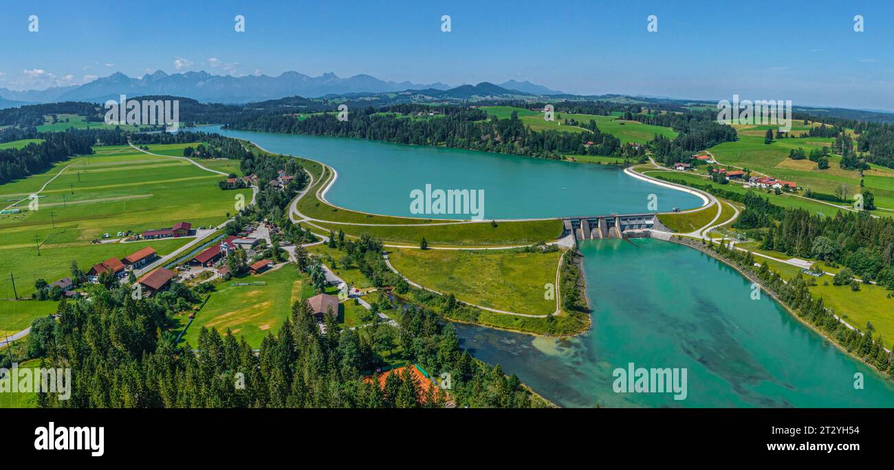 The bavarian alpine border around the little village of Prem on Lech in ...