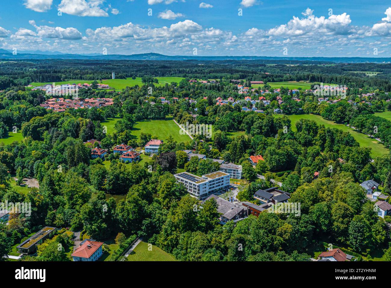 The beautiful situated village of Bernried on Lake Starnberg in Upper ...