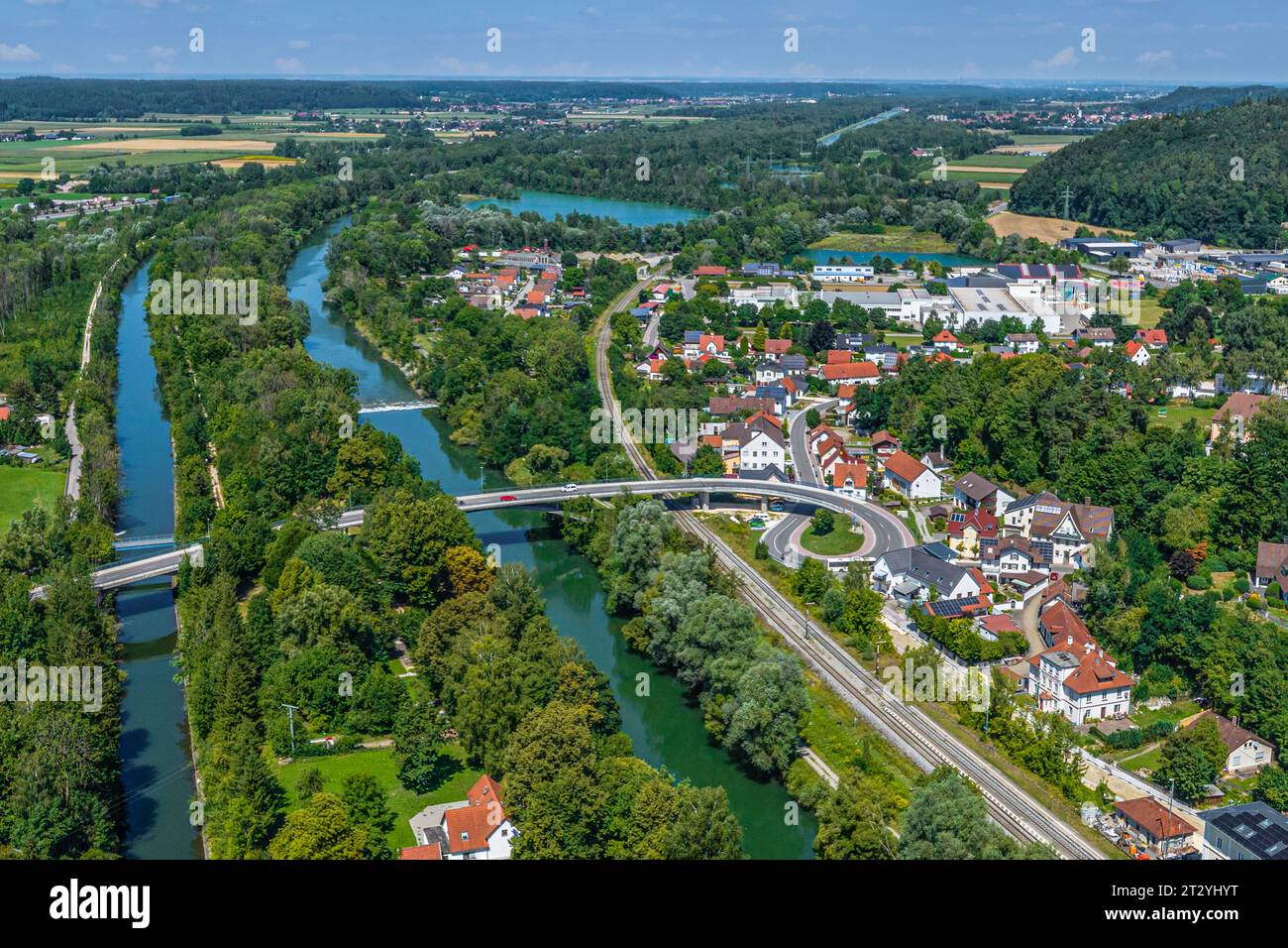 The market community of Kellmünz in the swabian region Danube-Iller ...