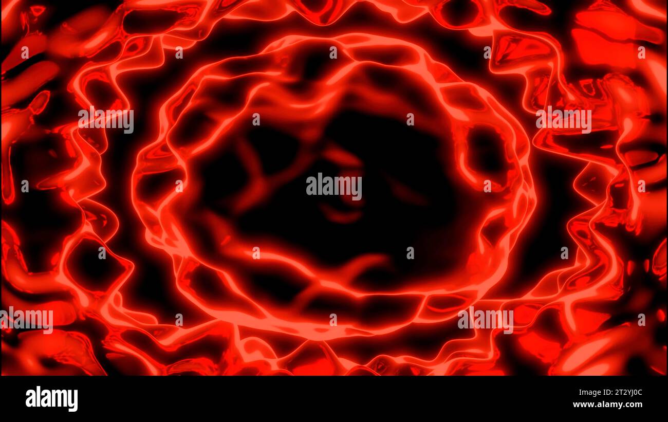 Abstract red energy core on a black background. Design. Energy sphere ...