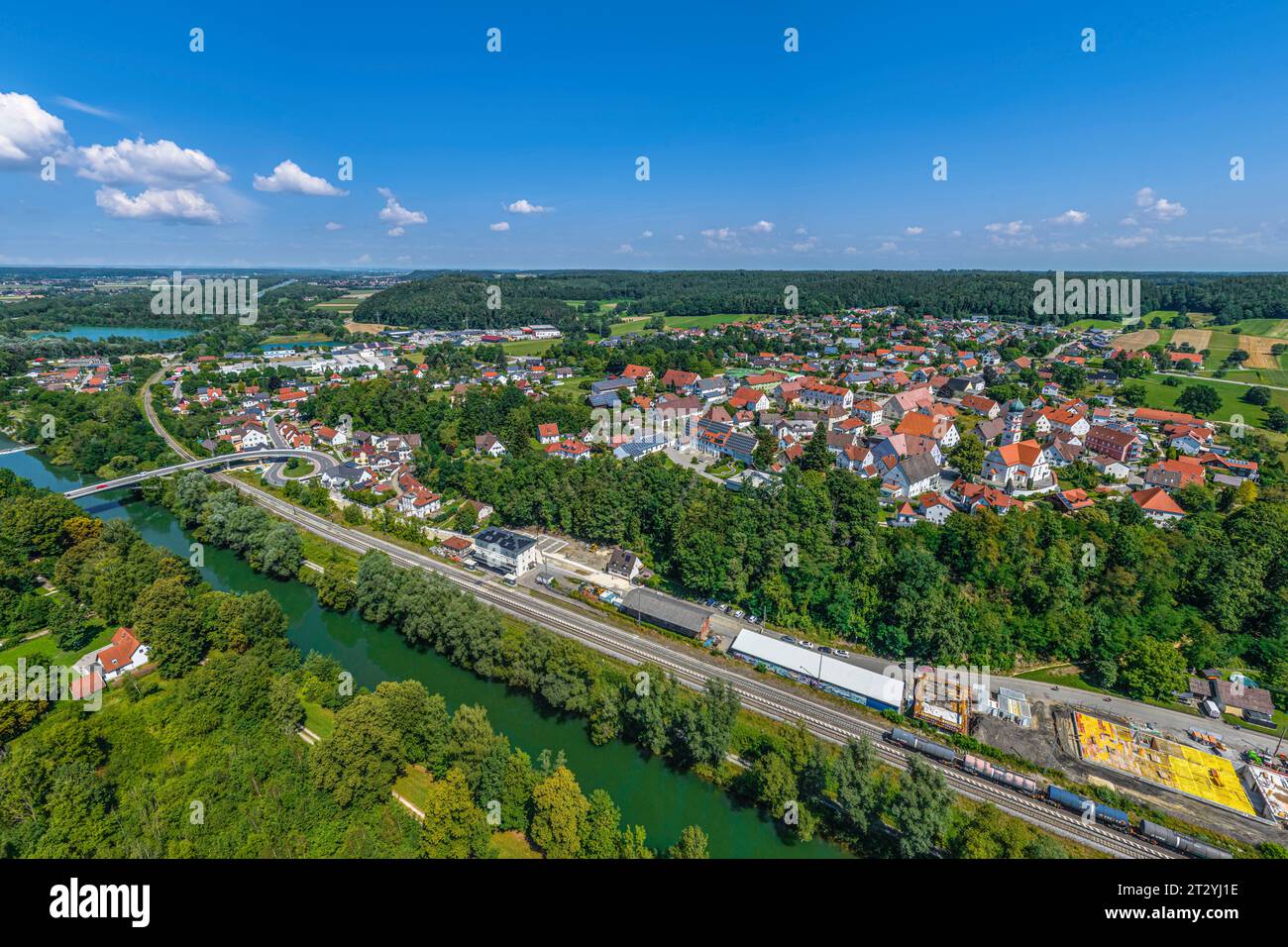 The market community of Kellmünz in the swabian region Danube-Iller ...