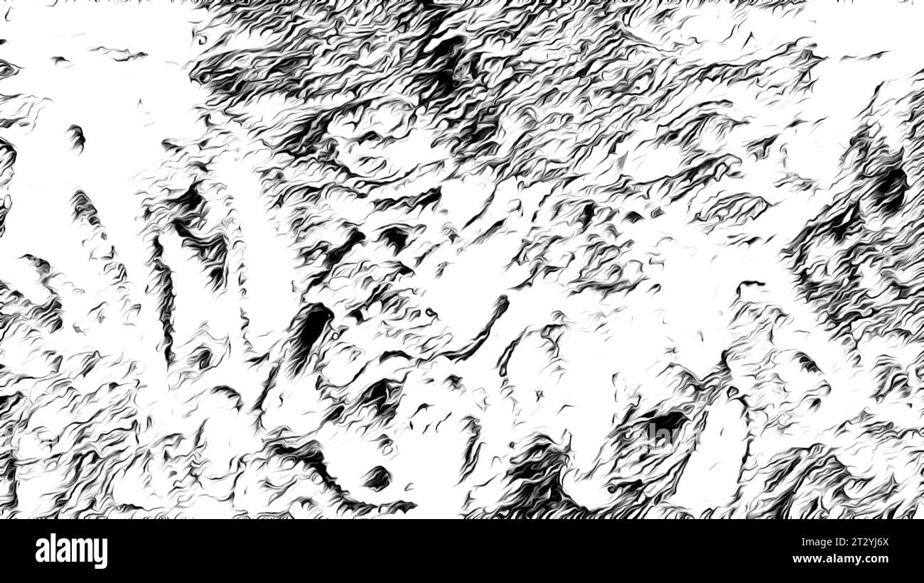 Black and white sketch with shimmering pencil drawn lines and strokes ...