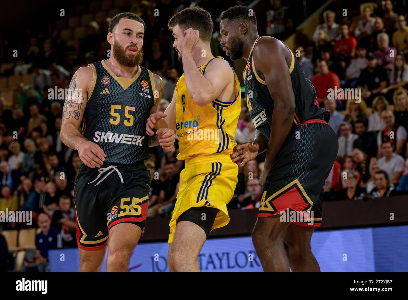 Monte Carlo, Monaco. 22nd Oct, 2023. AS Monaco player #55 Mike James ...