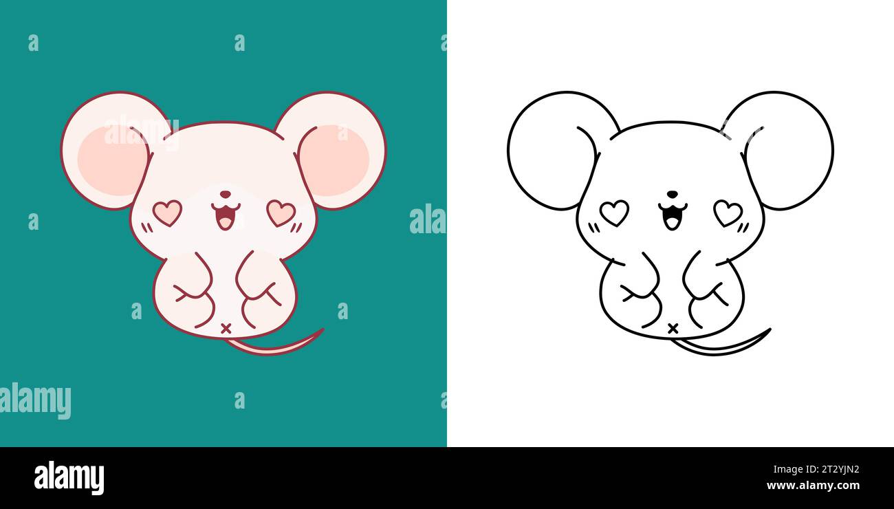 Clipart Isolated Baby Mice Multicolored and Black and White. Cute ...