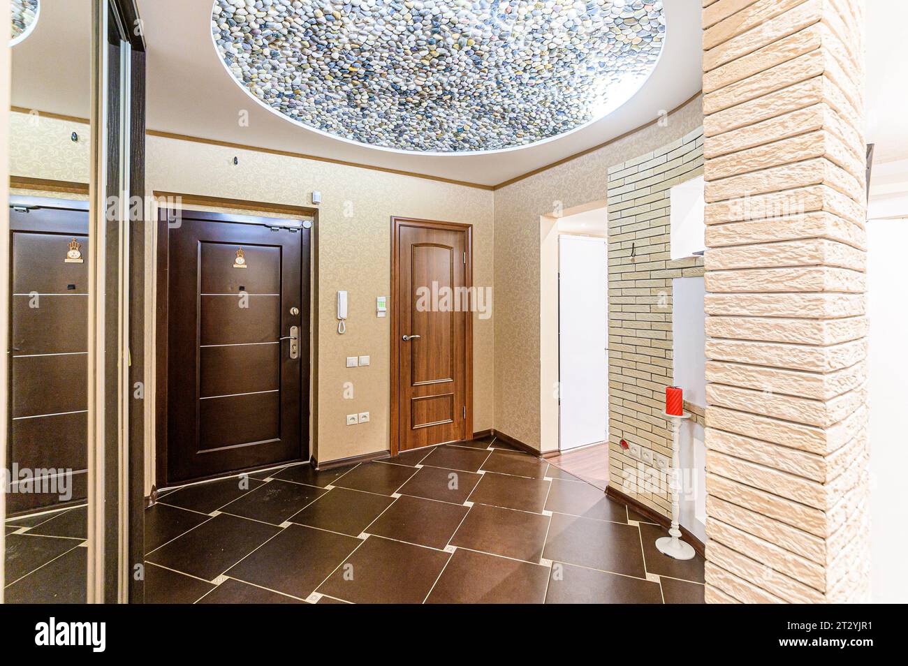 interior apartment room doors, renovation corridor lobby entrance hall ...