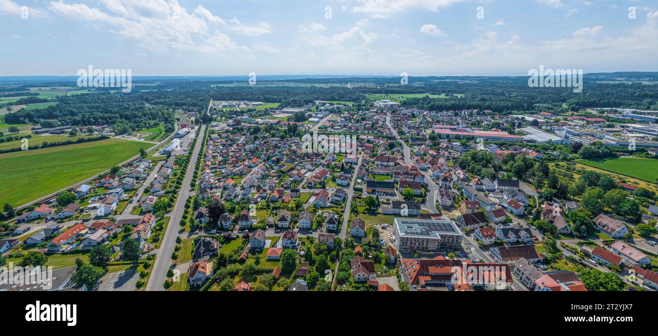 Altshausen in Upper Swabia with its well known castle from above Stock ...