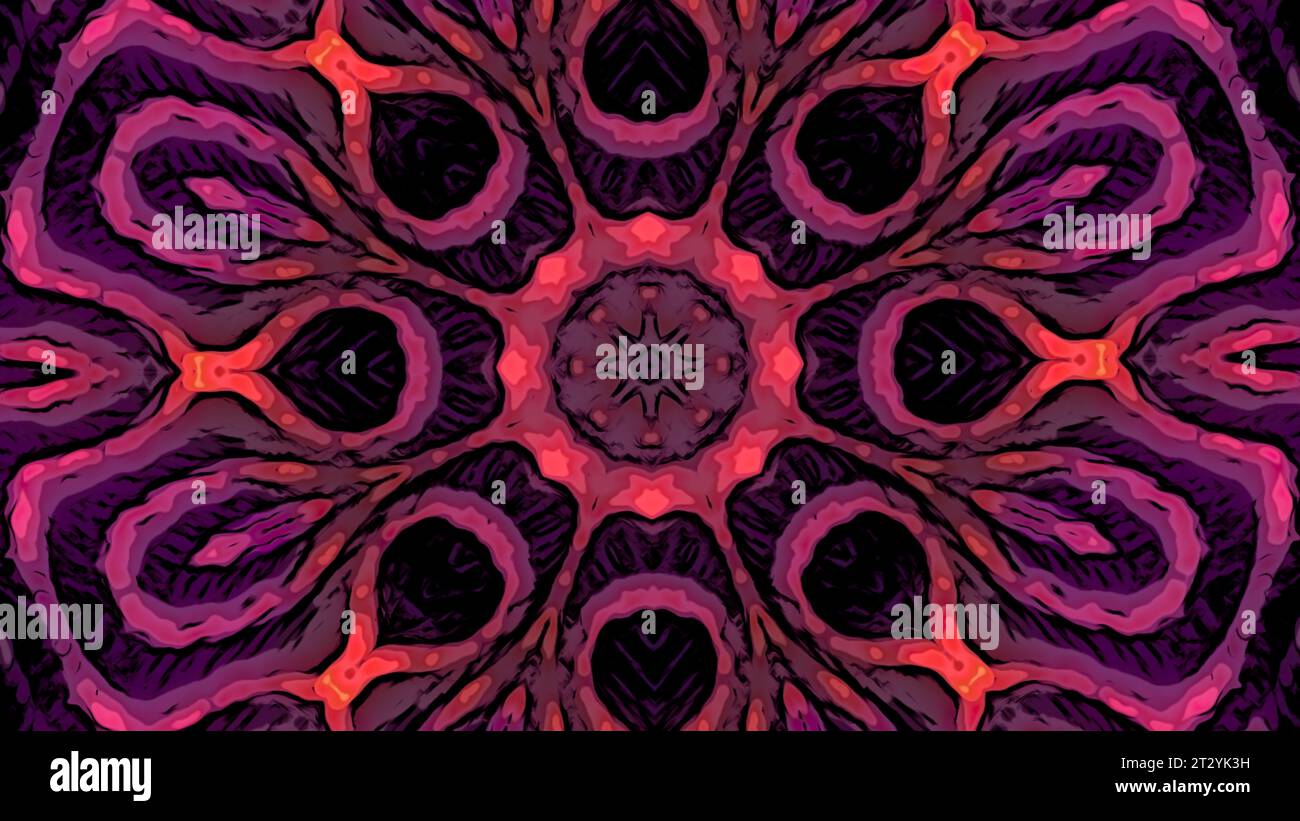 Psychedelic dance of a flower of a kaleidoscope. Motion. Changing ...