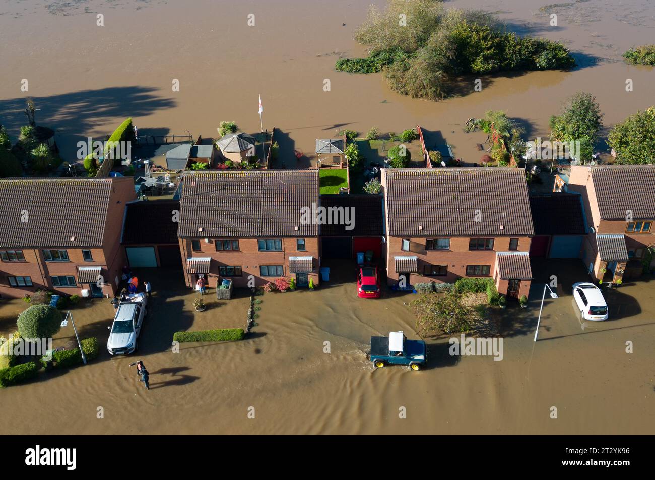 Flooding in Retford in Nottinghamshire, after Storm Babet battered the ...