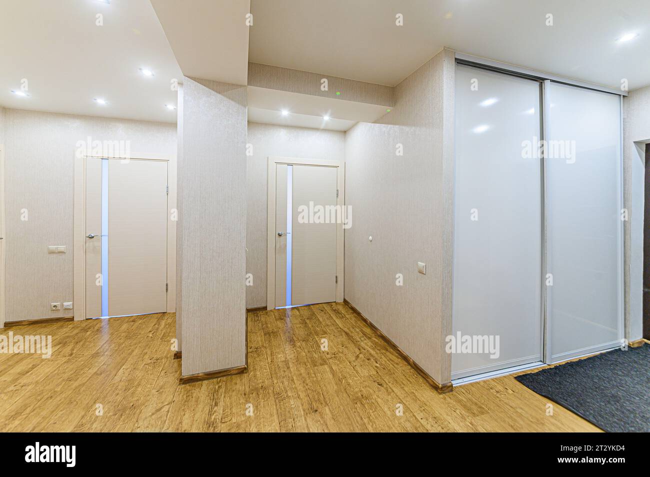 interior apartment room doors, renovation corridor lobby entrance hall ...