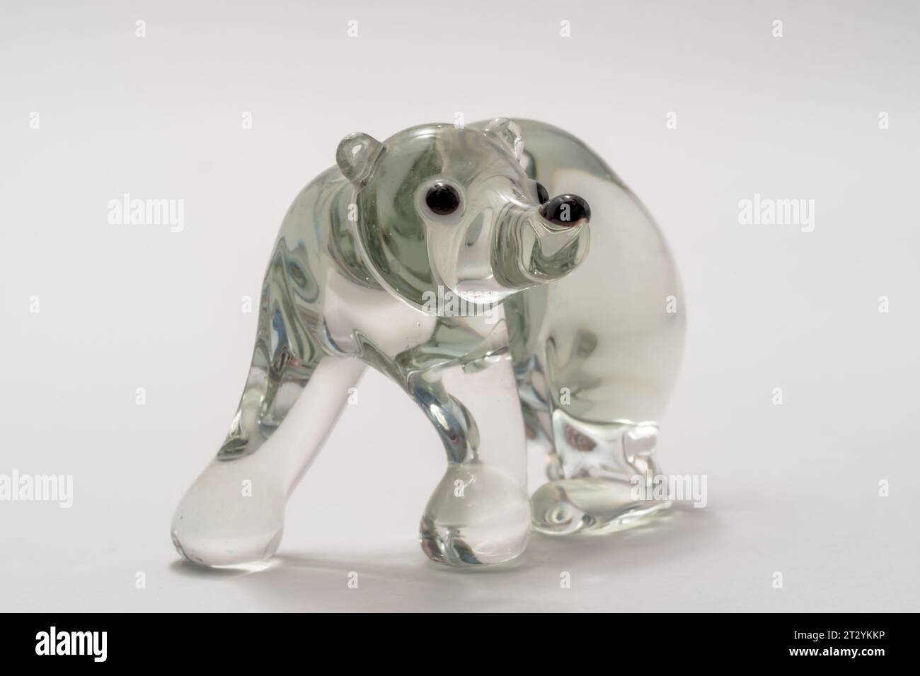 Pirelli Glass Crystal Bear Medium size 3ins Pattern P-50. 1960s ...