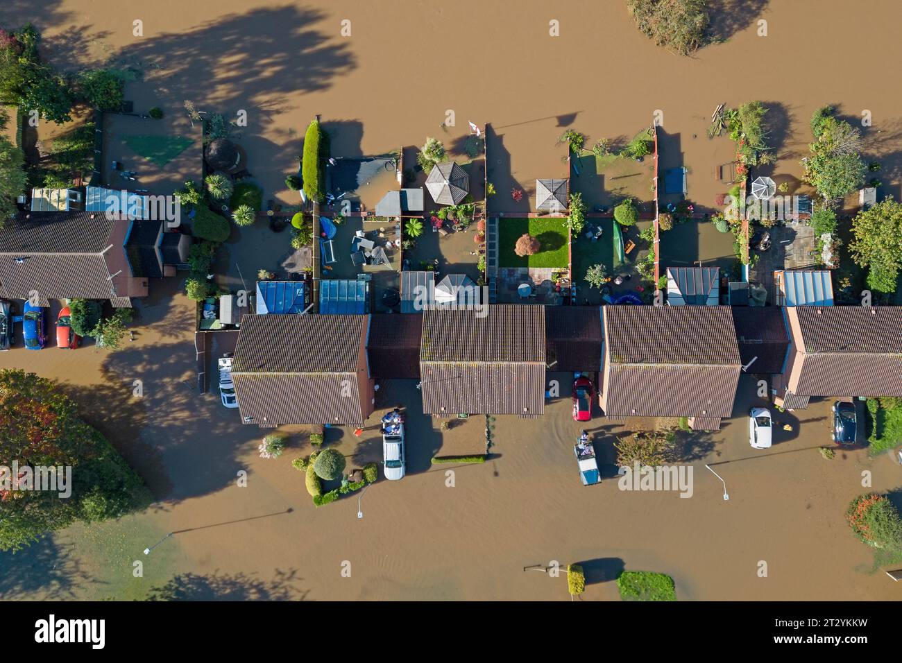 Flooding in Retford in Nottinghamshire, after Storm Babet battered the ...