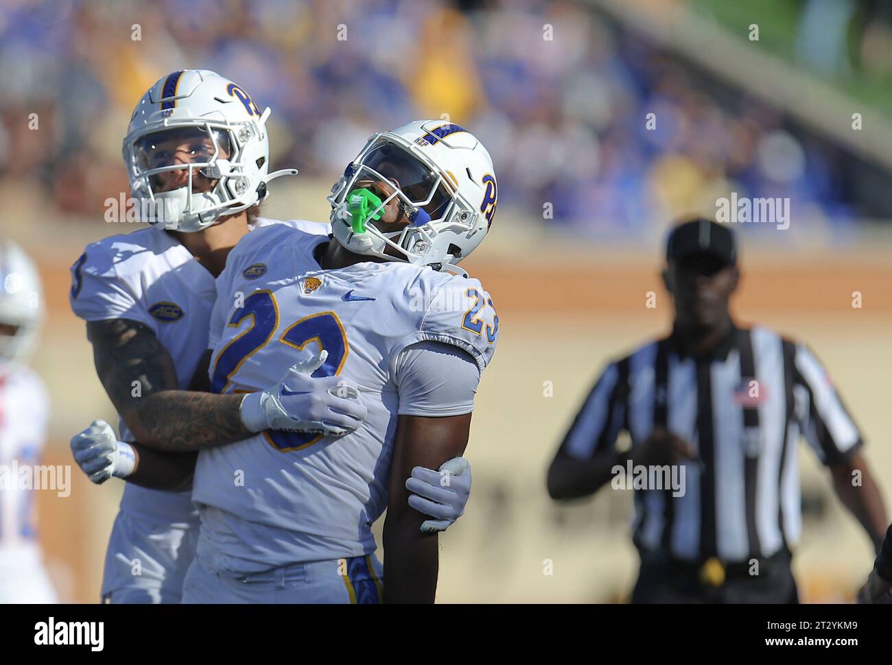 October 21, 2023: Pittsburgh junior Solomon DeShields (23) a little ...