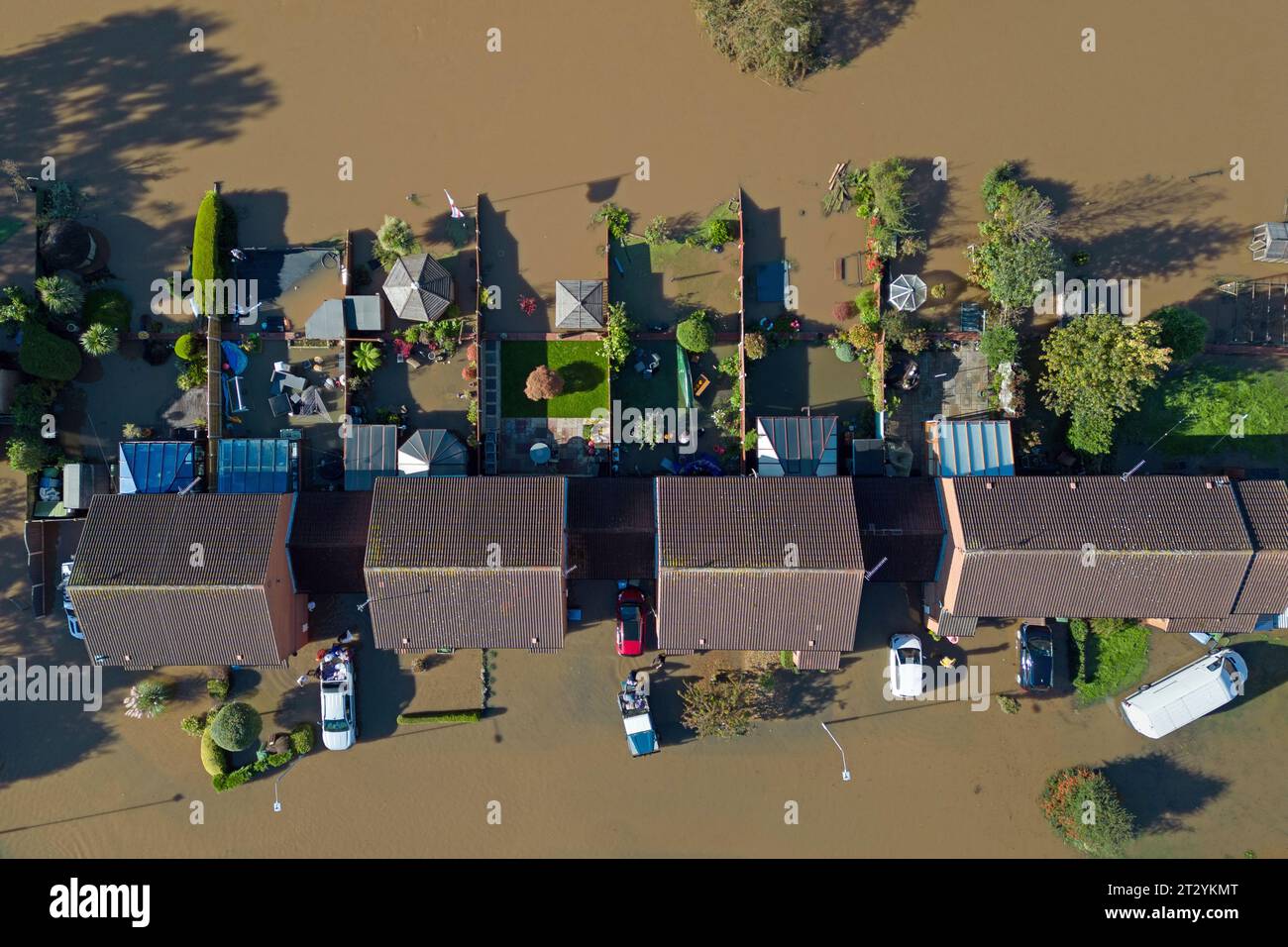 Flooding in Retford in Nottinghamshire, after Storm Babet battered the ...