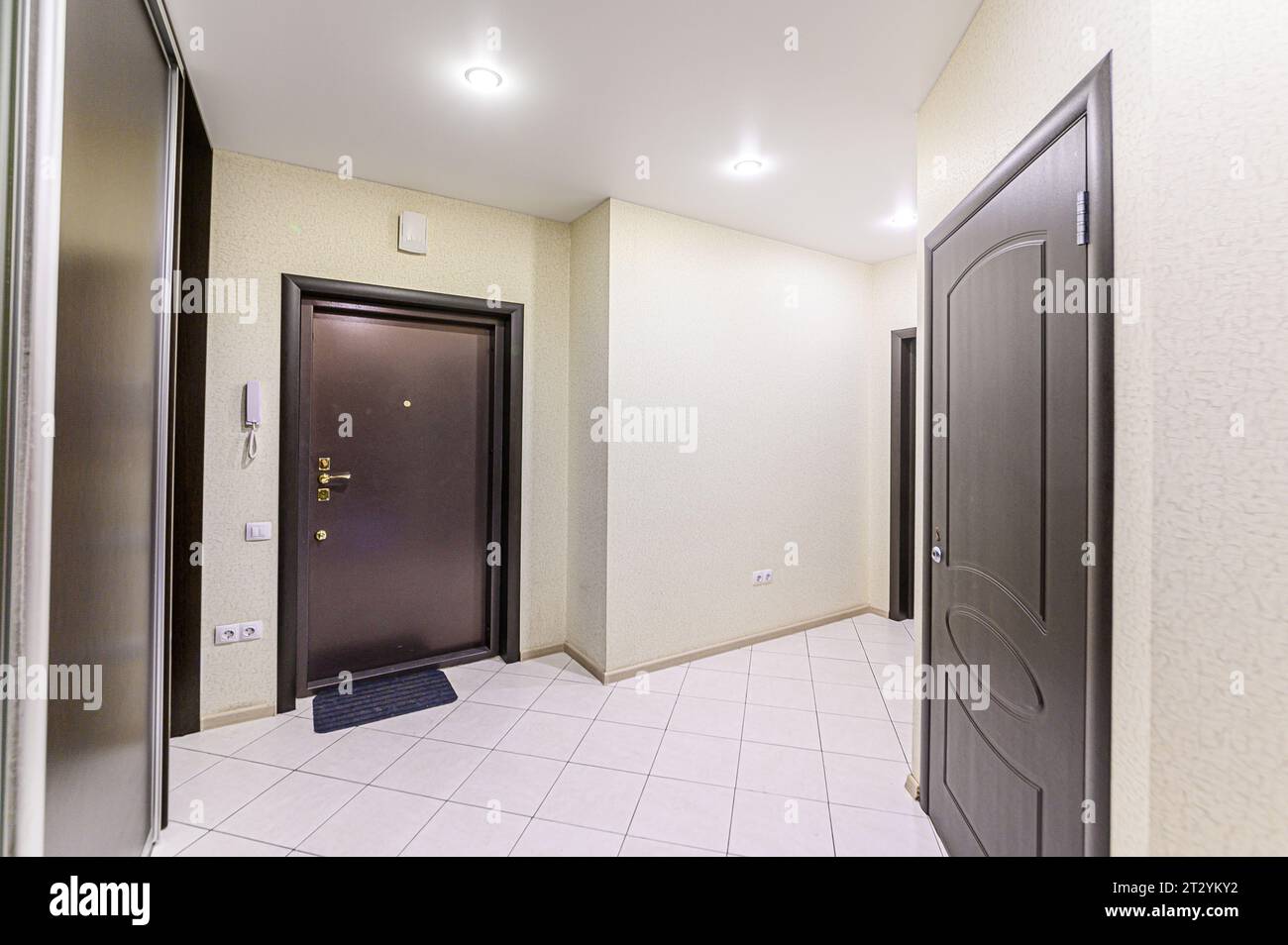 interior apartment room doors, renovation corridor lobby entrance hall ...