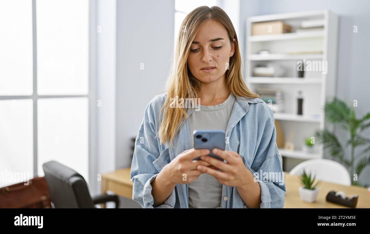 Beautiful blonde boss, capturing the grit of a young business woman ...
