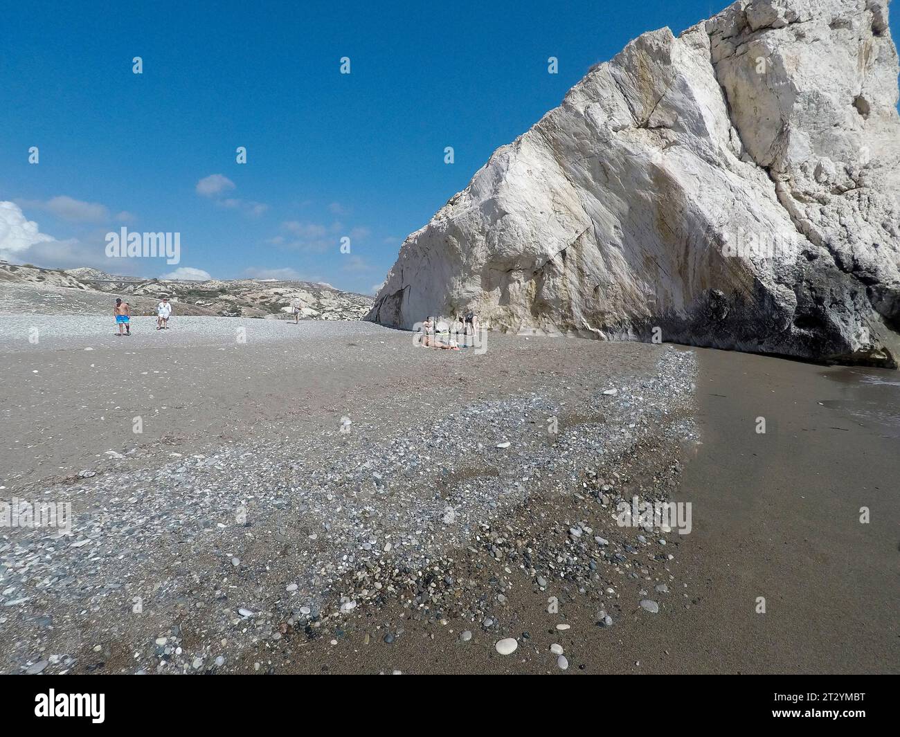 Episkopi, Cyprus - September 27, 2023: unidentified people on beach of ...
