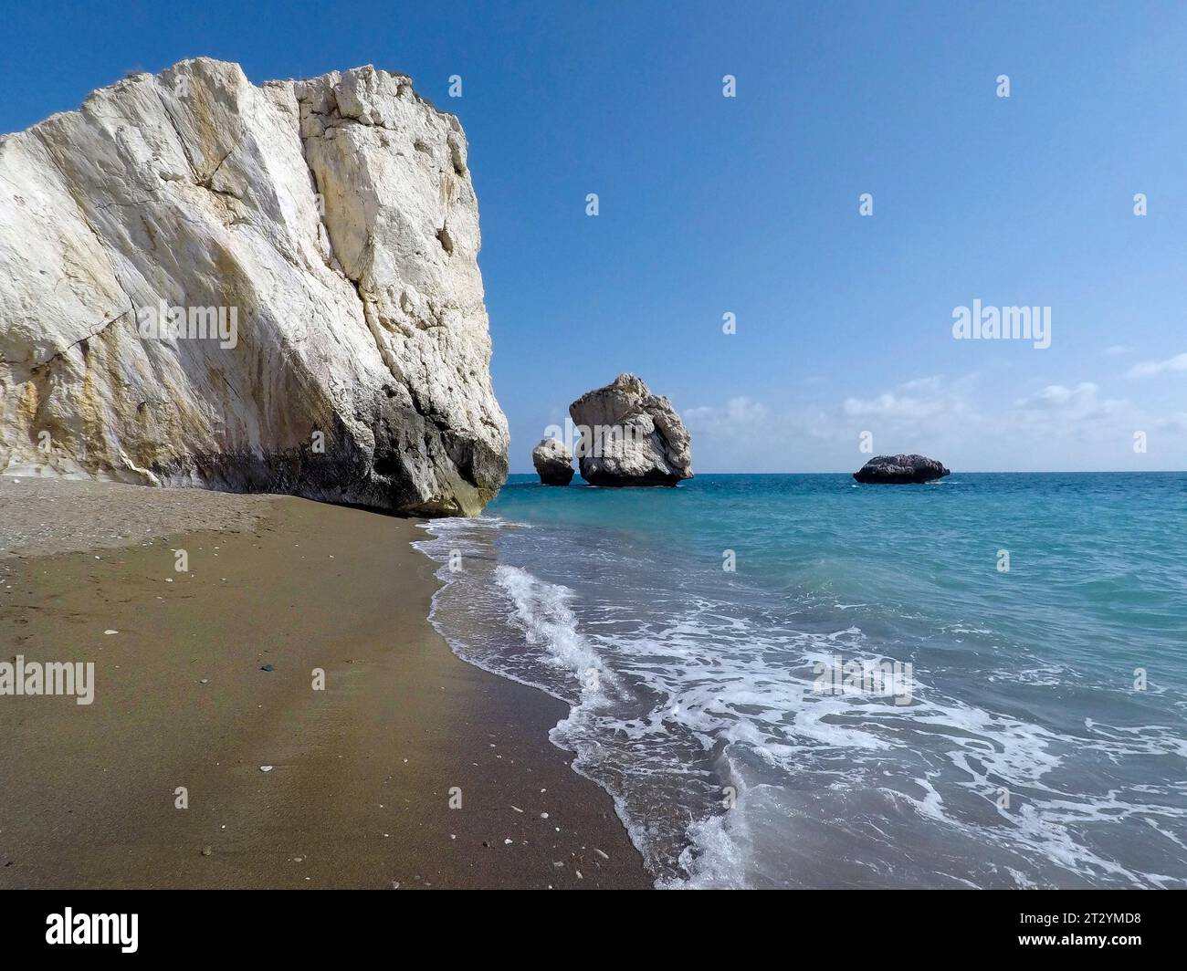 Episkopi, Cyprus - beach and Rock of Aphrodite according to legend, the ...