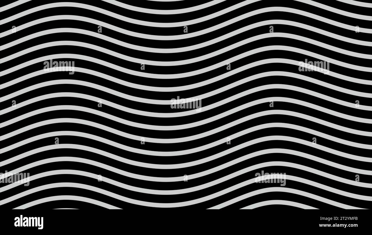 Abstract Wavy Rows Of Lines On A Dark Background Design Endless