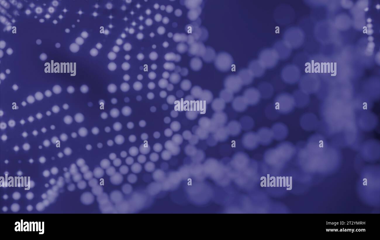 Field of blurred tiny white particles on a colorful field background ...