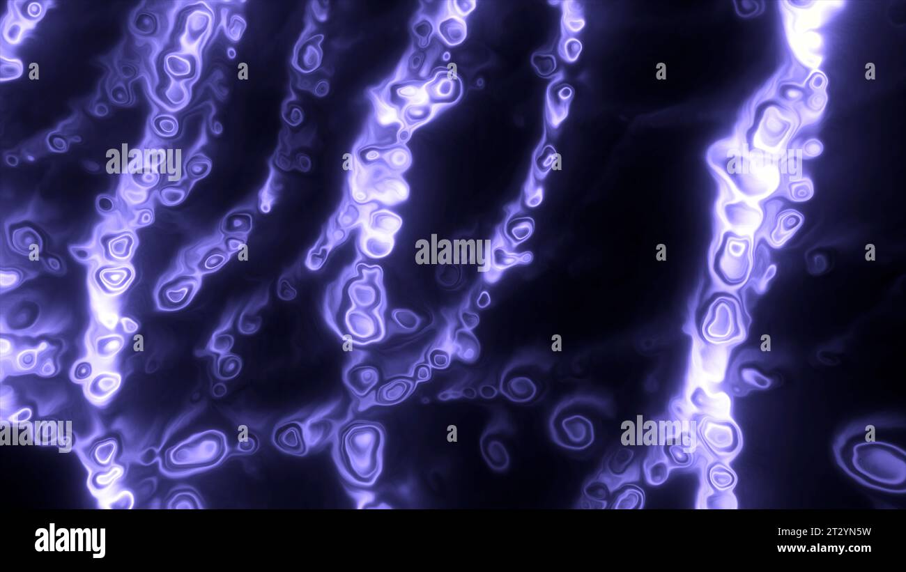 Abstract cells metamorphosis 3D animation. Motion. Lines of blurred molecules Stock Photo - Alamy