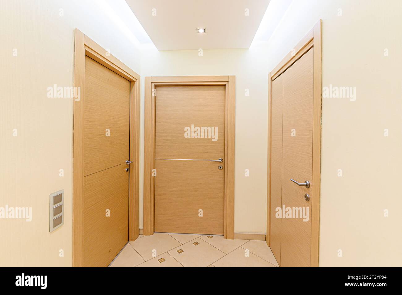 interior apartment room doors, renovation corridor lobby entrance hall ...