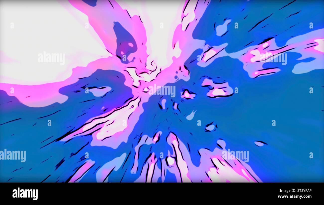 Futuristic infinity inside rotating tunnel. Motion. Flying through ...