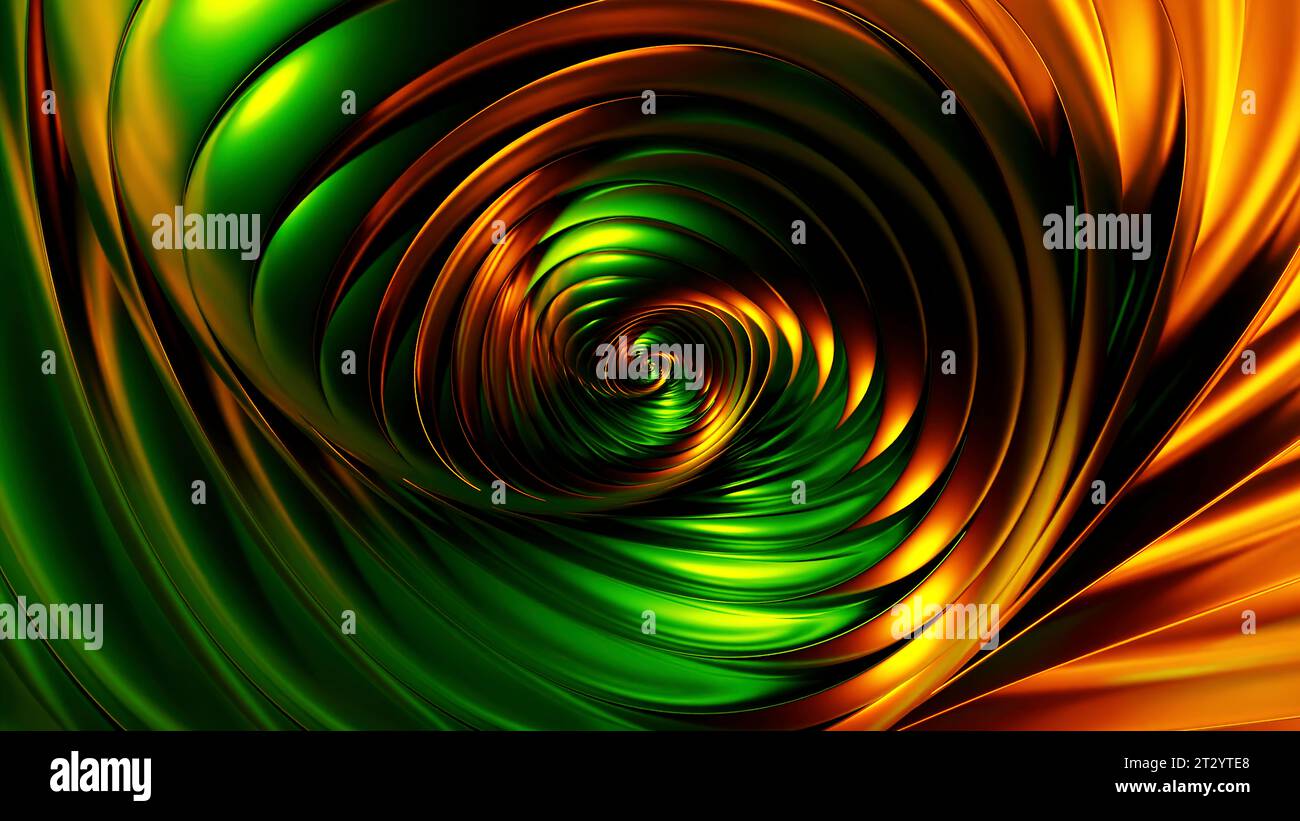 Spinning colorful metal shape with hypnotic effect. Design. Rotating ...