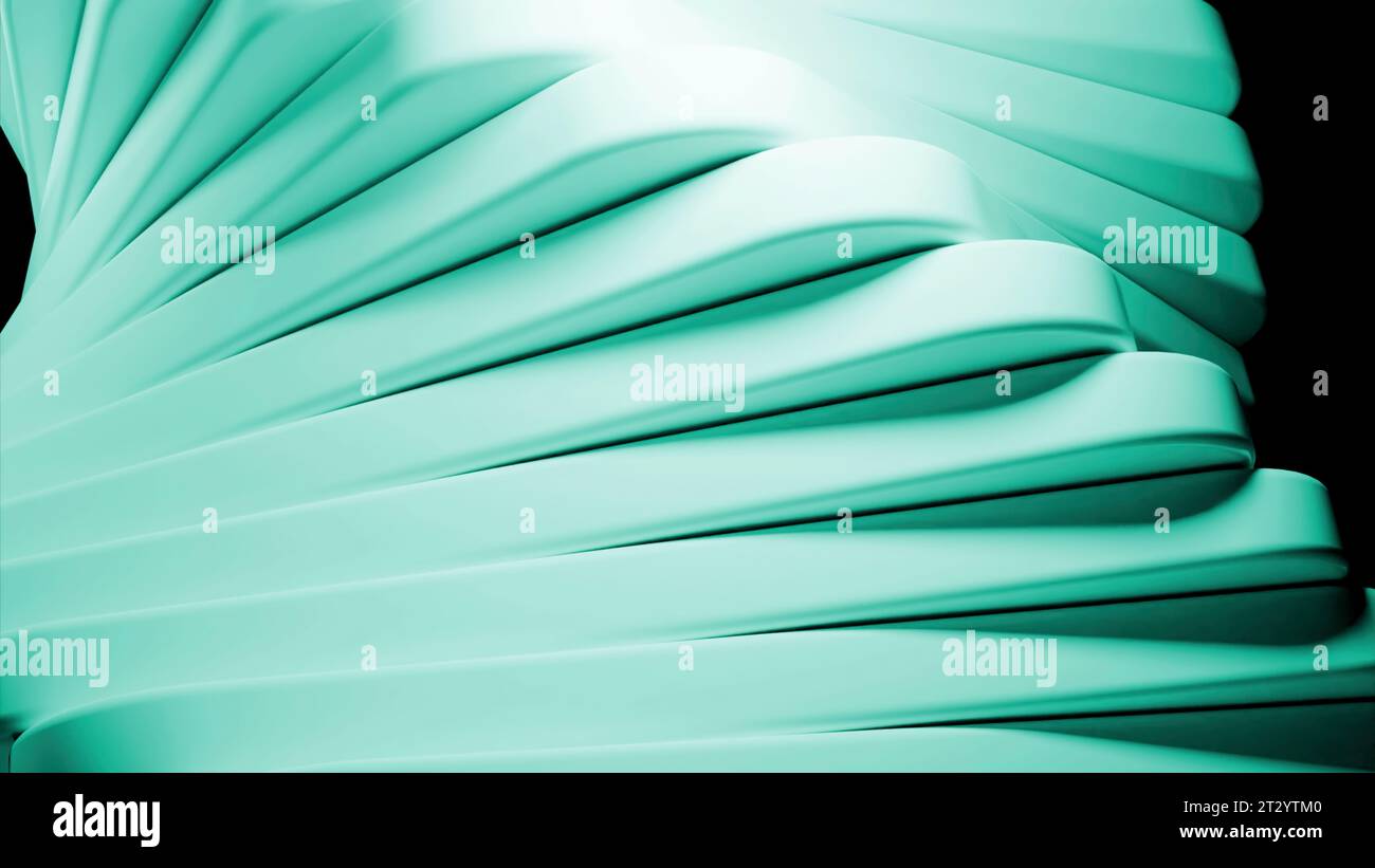 Abstract optical illusion of spinning tower of narrow tiles. Design ...