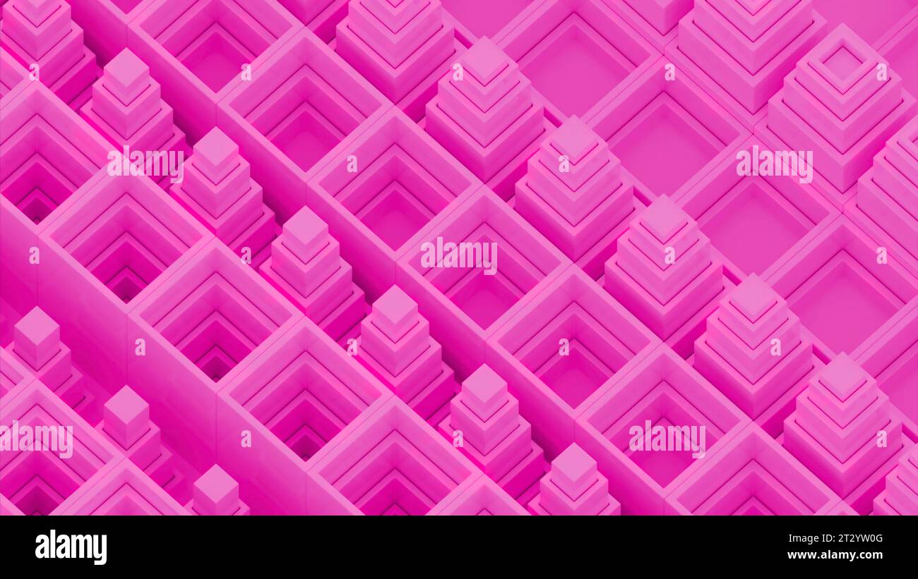 Abstract background with isometric cubes. Design. Optical illusion with ...