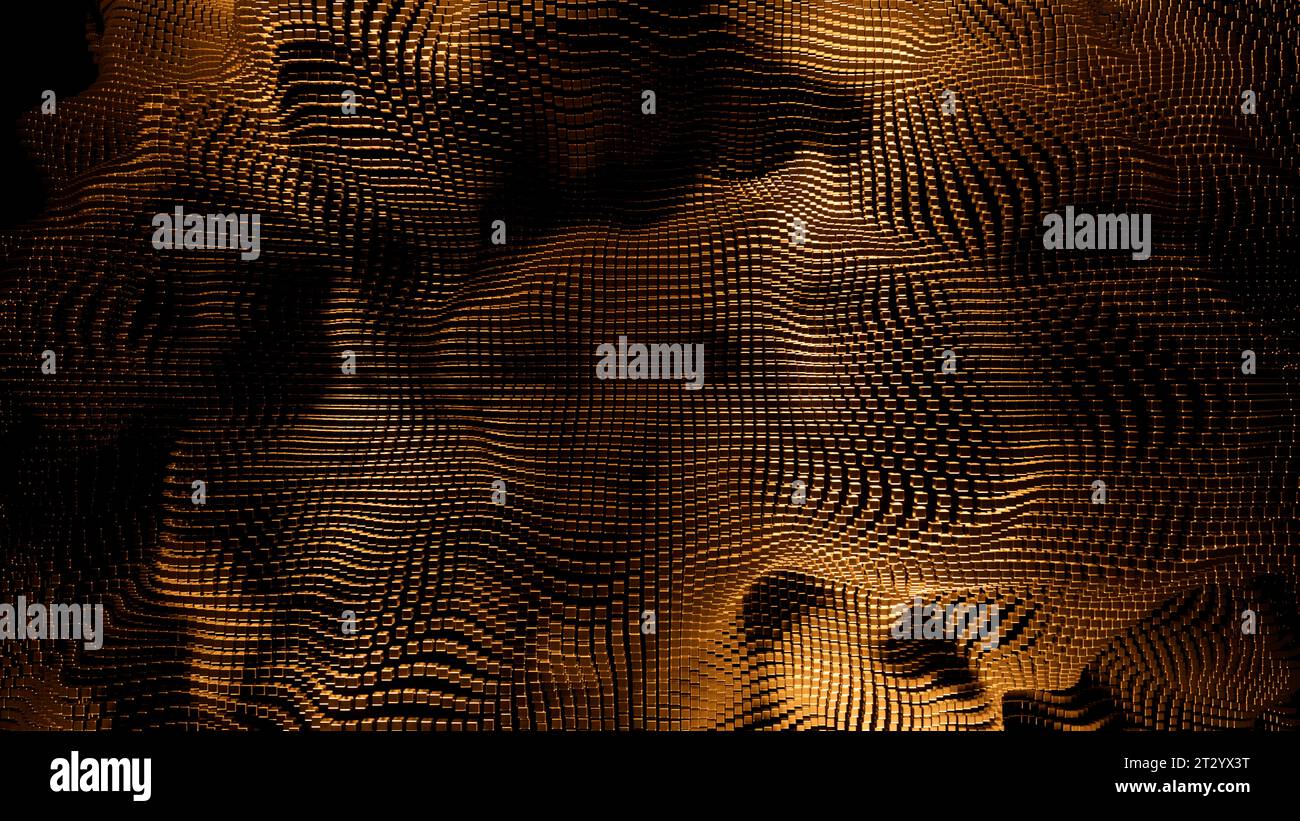 Futuristic moving particle wavy background. Design. Dotted pattern with ...