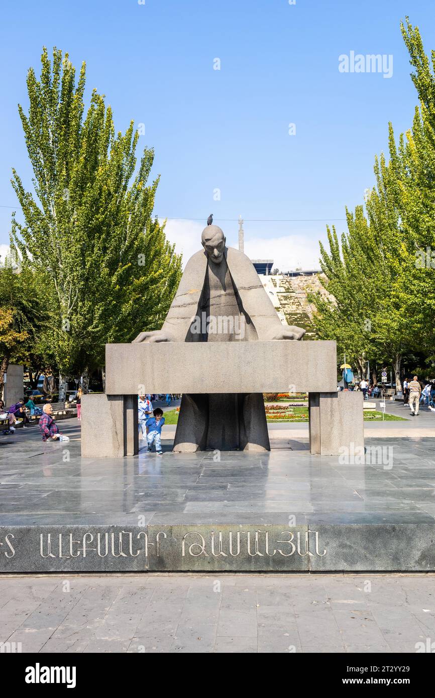 Yerevan, Armenia - October 1, 2023: Alexander Tamanyan statue on ...