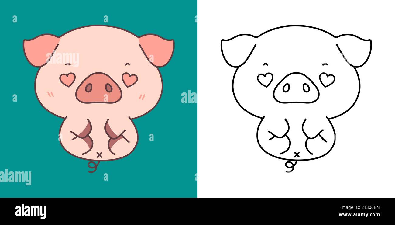 Kawaii Pig Coloring Pages Cute Pig Coloring Pages –For Free Artsy
